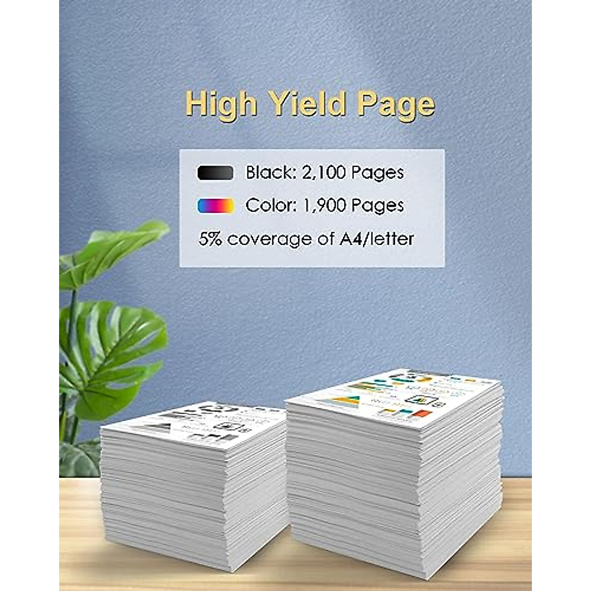 (with Chip) 069 Toner Cartridge Replacement for Canon 069H CRG069 CRG-069 for imageCLASS MF753Cdw MF751Cdw LBP674Cdw Printer (5 Pack)