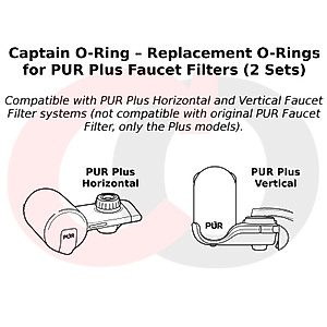 Captain O-Ring – Replacement O-Rings for PUR Plus Sink Faucet Filters (2 Sets)