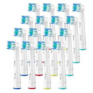Milos Electric Toothbrush Heads for Adults Aged 16+, Pack of 16 Professional Toothbrush Replacement Heads, Compatible with Oral-B Toothbrushes