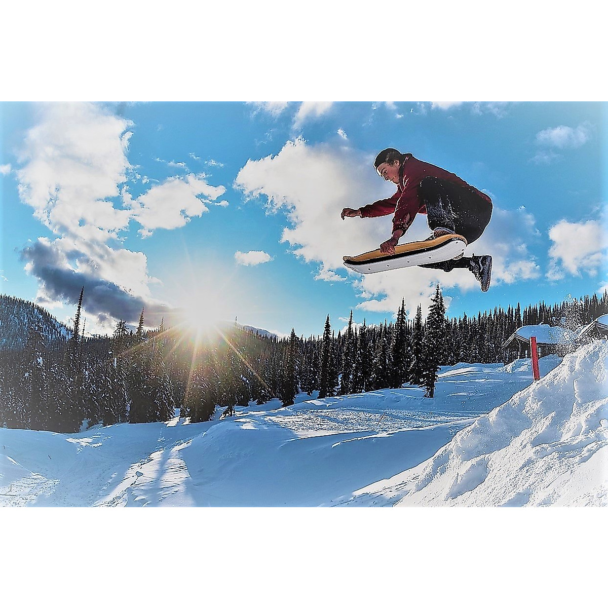 Slopedeck Snowskates - Light & Quick-Turning Snow Skateboard - Snow Skate for Skate Park Style Riding & Backyard Snow Fun - Outdoor Winter Fun - Snow Sport for Youth and Adults - Handmade in Canada