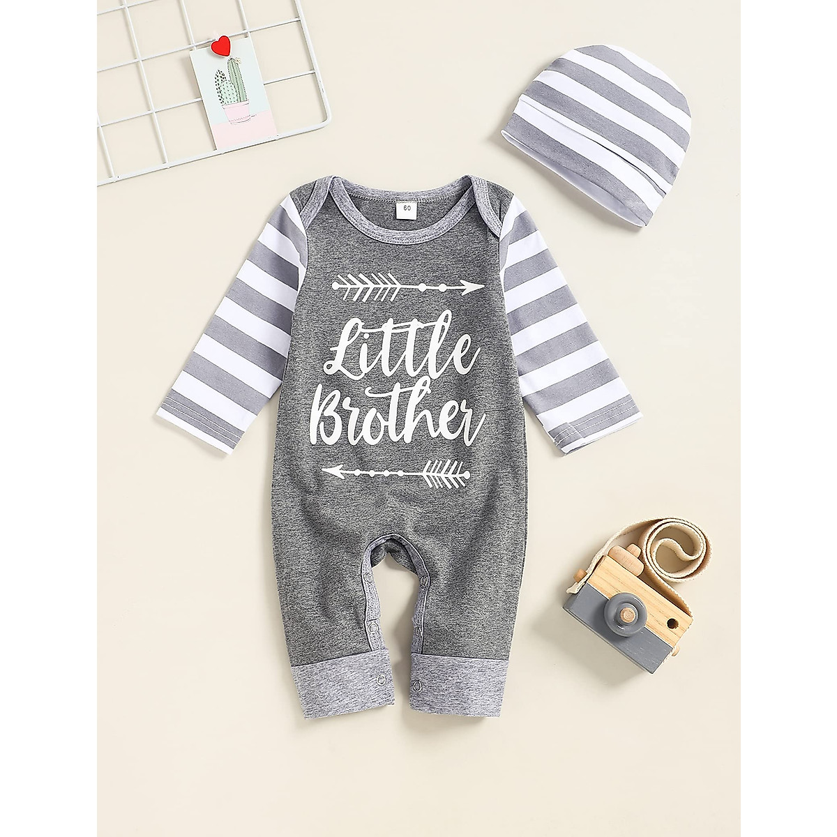 Rutoe Newborn Baby Boy Romper Outfits Infant Romper Bodysuit Gift Set Jumpsuit Outfit