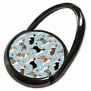 3dRose Australian Shepherd Paws and Bones Dog Pattern - Phone Rings (phr-370406-1)