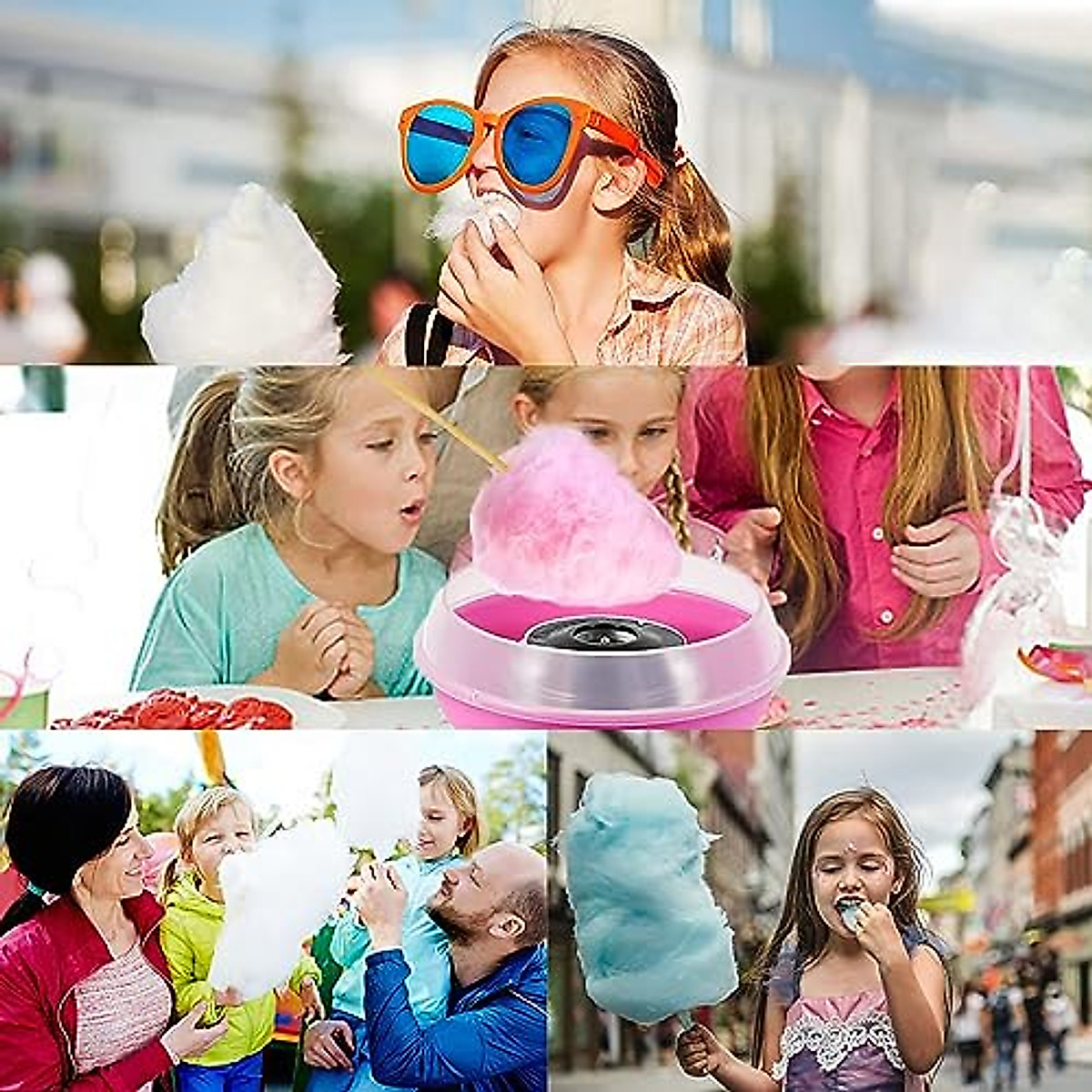 INGKE Candy Floss Maker, Cotton Candy Machine for Kids Cotton Candy Machine Electric DIY Cotton Candy Floss Sugar Machine for Children's & Kids Birthday Party