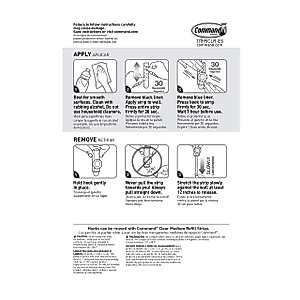 Command 17095CLR-ES Crystal Hook, Medium, 0, 2 Count