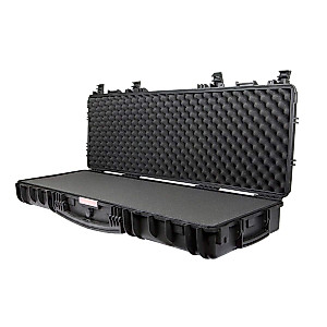 Monoprice Weatherproof Hard Case - 47 x 16 x 6 Inches, With Wheels and Customizable Foam, Shockproof, IP67, Ultraviolet And Impact Resistant Material, Black - Pure Outdoor Collection