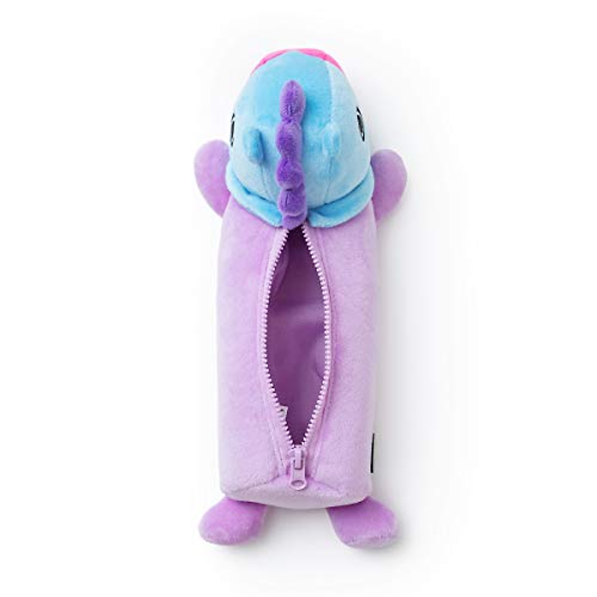 BT21 MANG Character Soft Plush Stuffed Animal Cute Pencil Case Pouch, Purple/Blue
