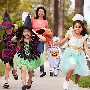 NUOBESTY Mini Pumpkin Buckets 20Pcs, Pumpkin Bucket Halloween Orange Pumpkin Pail Decoration Sweet Holder Pumpkin Basket Halloween Decoration - 2.36 x 2.75 inches