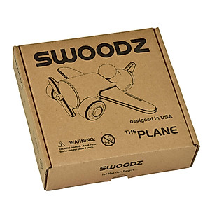 SWOODZ Wooden Toy Vehicles, Take Apart Plane, Assembly Wooden Toys, Wooden Plane, STEM Learning Gifts for 3 4 5 6 Year Olds, Kids, Toddlers, Boys, Girls, Children