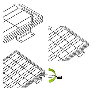 AOOHOOA Solar Panel Mounting Z Brackets with Nuts and Bolts for RV Camper,Boat,Wall and Other Off Gird Roof Installation,A Set of 4 Units (8 Set)