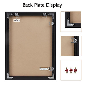 30x40 Inch Poster Frame, Plexiglass, Set of 2, Black Snap Frames, Front-loading Frame, Coating Aluminum Profile, Display Horizontally & Vertically