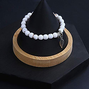 Tree of Life Turquoise Jasper & Tibetan Agate Gemstone Chakra Beaded Bracelet | Beach Charm Bracelet Set - Ocean Jewelry…