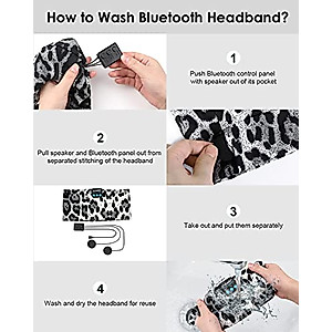 LC-dolida Sleep Headphones Bluetooth Headband, Cozy Wireless Headphones Headband, Sleep Mask with Bluetooth Thin HD Stereo Speakers Perfect for Side Sleepers, Sport, Yoga, Travel