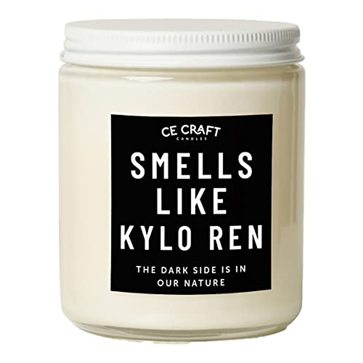 CE Craft - Smells Like Kylo Ren Candle - Mahogany Teakwood Scented Candle - Gift for Her, Celebrity Prayer Candle, Best Friend Gift, 8 oz Candle