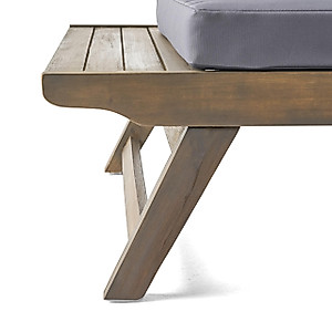 Christopher Knight Home Sedona Club Chair, 37 "W x 28.25 "D x 29.5 "H, Gray + Dark Gray