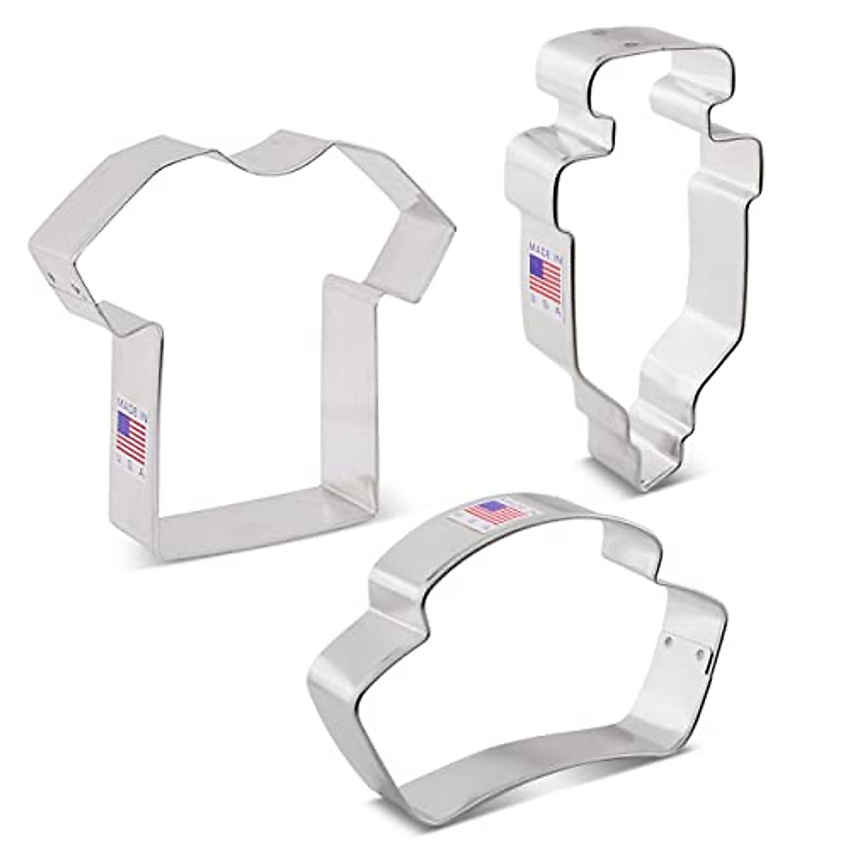 Nurse Cookie Cutters 3-Pc. Set Made in the USA by Ann Clark, Nurse Cap, Scrubs, Syringe