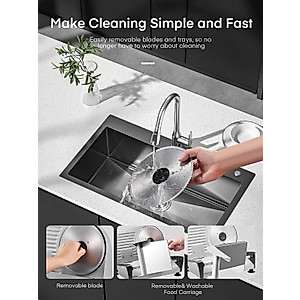 Meat Slicer for Home Use, FOHERE 200W Electric Deli Food Slicer With Two Removable 7.5" Stainless Steel Blade, Adjustable Thickness(0-15mm), Easy to Clean, Cut Meat Cheese Bread, Silver