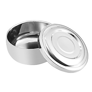FRCOLOR Lather Bowl Shaving Soap Container Shaving Soap Bowl Shaving Bowl Container with Lid Shaving Mug with Lid Stainless Steel Containers with Lids Men Soap Wooden Travel Shaving Cream