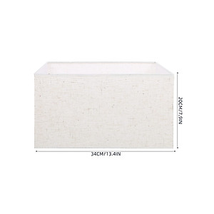 Uonlytech Rectangle Lampshade Linen Lampshade Creative Desktop Lampshade Home Simple Lampshade Decorative Lamp Shade