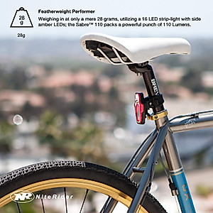 NiteRider Lumina 1000 Boost Front Bike Light Sabre 110 Rear Bike Light Combo Pack- LED USB Rechargeable Bicycle Headlight Water Resistant Mountain Road City Commuting Cycling Safety
