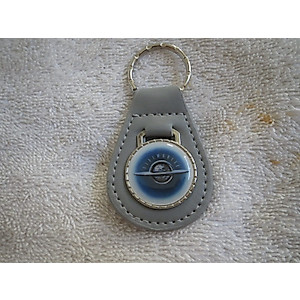 1930's 1940's 1950's OLDS WORLD VINTAGE LOGO LEATHER KEYCHAIN - GREY