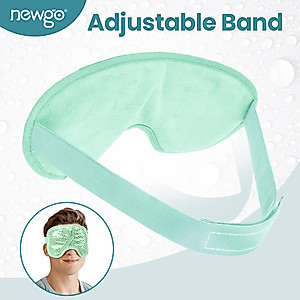 NEWGO Cold Eye Mask Cooling Eye Mask Reusable Eye Ice Pack for Puffy Eyes, Tired Eyes, Ice Gel Eye Mask for Eyes After Surgery, Migraines, Stress Relief, Itchy Eyes, Skin Care, Eye Spa - Green