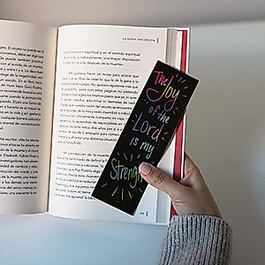 The Joy of the Lord is My Strength, Bulk Pack of 25 Christian Bookmarks for Kids, Childrens Bible Verse Book Markers, Sunday School Prizes with Memory Verses, Scripture Gifts for Kids & Youth