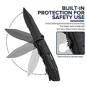 Survive Hero Camping Multi Tool Pocket Knife Multitool Knife for Men, Birthday Gift for Dad Gifts Son Daughter, Tactical EDC Utility Knife Multitool, Brother Gifts for Dad Gifts Grandpa Brother