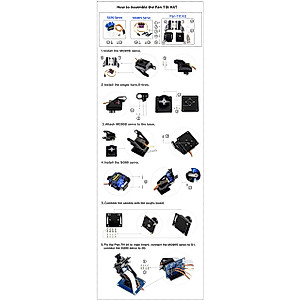 2-DOF Pan-Tilt HAT Onboard PCA9685 PWM Chip TSL25911FN Light Sensor Control Camera Movement Sense Light Intensity Via I2C Interface for Raspberry Pi 4 3 2 Model B+ B Zero W WH Jetson Nano @XYGStudy