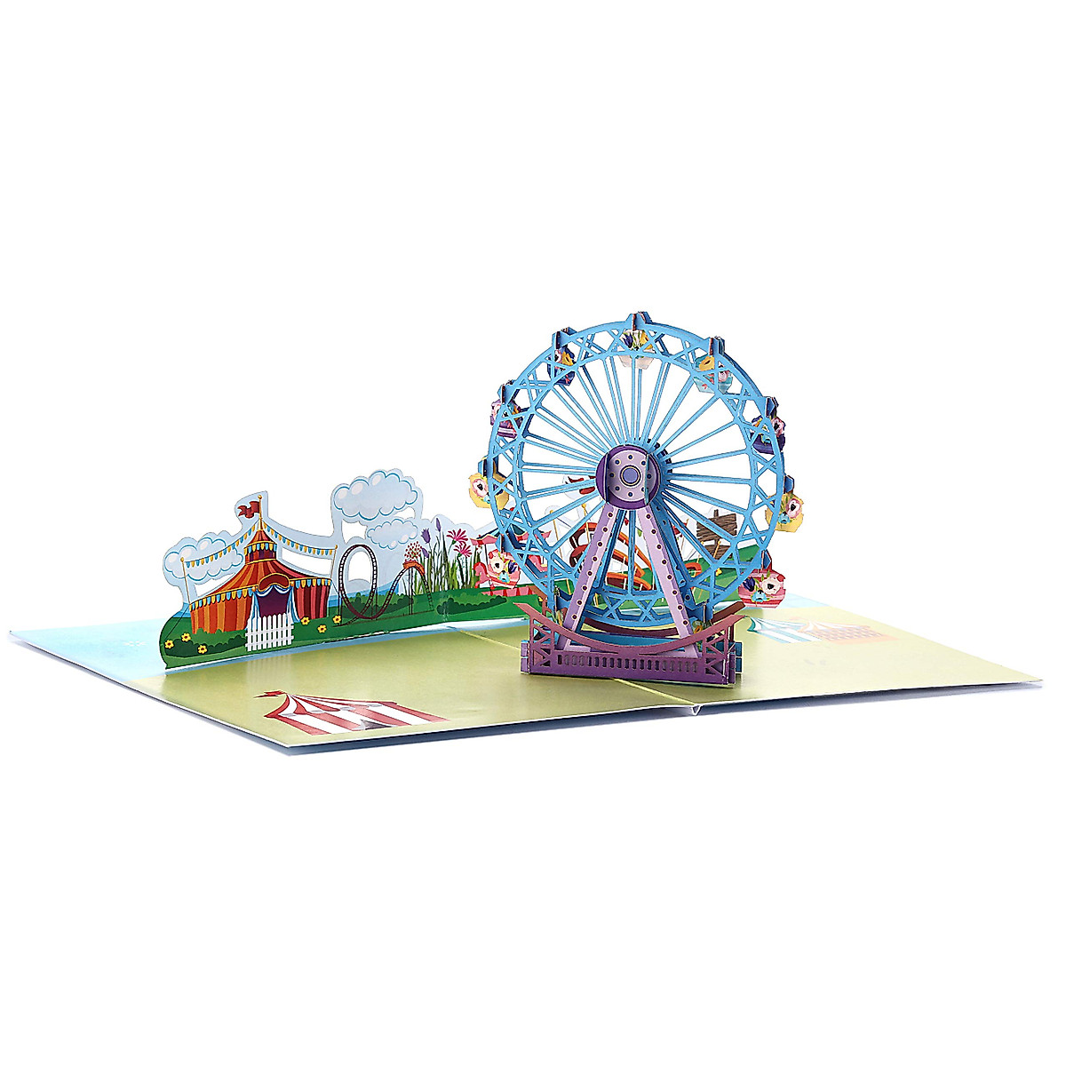 Liif Amusement Park 3D Greeting Pop Up Birthday Card, Happy Birthday Card For Kids, Boyfriend, Girl, Son, Daughter, Valentines Day, Graduation, Thinking Of You, Thank You, Celebration, New Year
