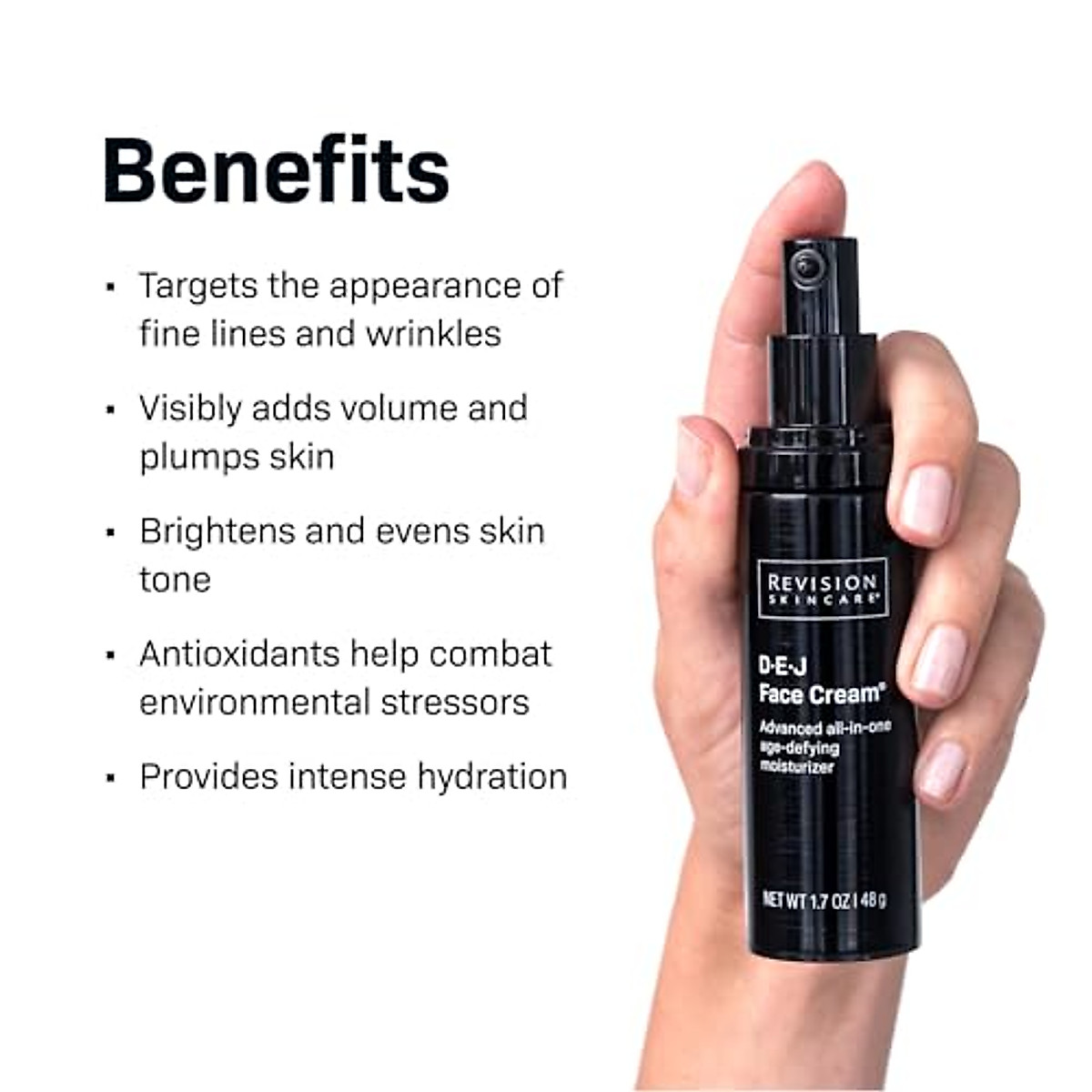 Revision Skincare D·E·J Face Cream®, Advanced Anti Aging Moisturizer, Lifting and Firming, Antioxidant Rich, 1.7 oz