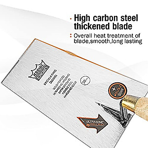 KSEIBI 281350 Narrow Bucket Brick Trowel Wooden Handle Square Tip Bricklaying Trowel (7Inch)