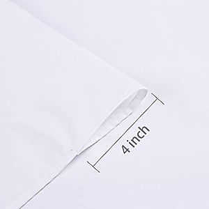 White Backdrop Curtain for Parties 5ft x 10ft 2 Panels Backdrop for Photo Birthday Baby Shower