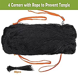 ZL 50x50ft Anti Bird Netting for Garden, Heavy Duty Bird Netting with 2.4" Square Mesh Size for Chicken Coop, Deer Fence Poultry Netting for Farm, Orchard, Aviary, Vegetables
