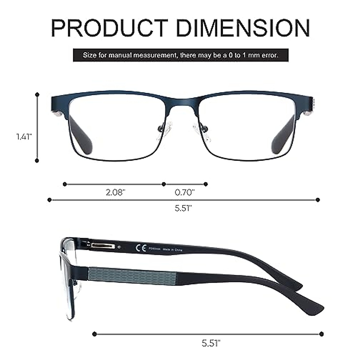 KISDATE OPTICS 4 Pack Reading Glasses Blue Light Blocking Men,Stylish Computer Readers Anti UV/Eyestrain Durable Metal Frame Spring Hinge Quality Eyeglasses Exquisite Leather Case (Mix Color +1.50)