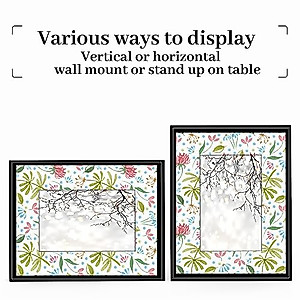 Lakiniss 4x6 Picture Frame, Picture Frames for Wall Eco Friendly Wood 4x6 Frame Durability Black Frames Poster Frames Gallery Photo Frame Picture Frames 4x6 (Lovely Flower Artwork Designs)