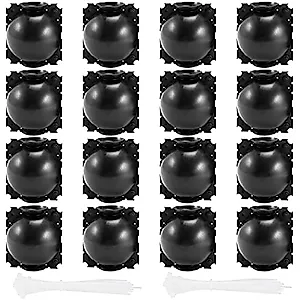 MUKLEI 16 PCS 4.7 x 4.7 Inch Large Plant Root Growing Ball Device, High Pressure Propagation Ball Reusable Plant Rooting Device Rooter Box Grafting Device for Garden Plants, Black