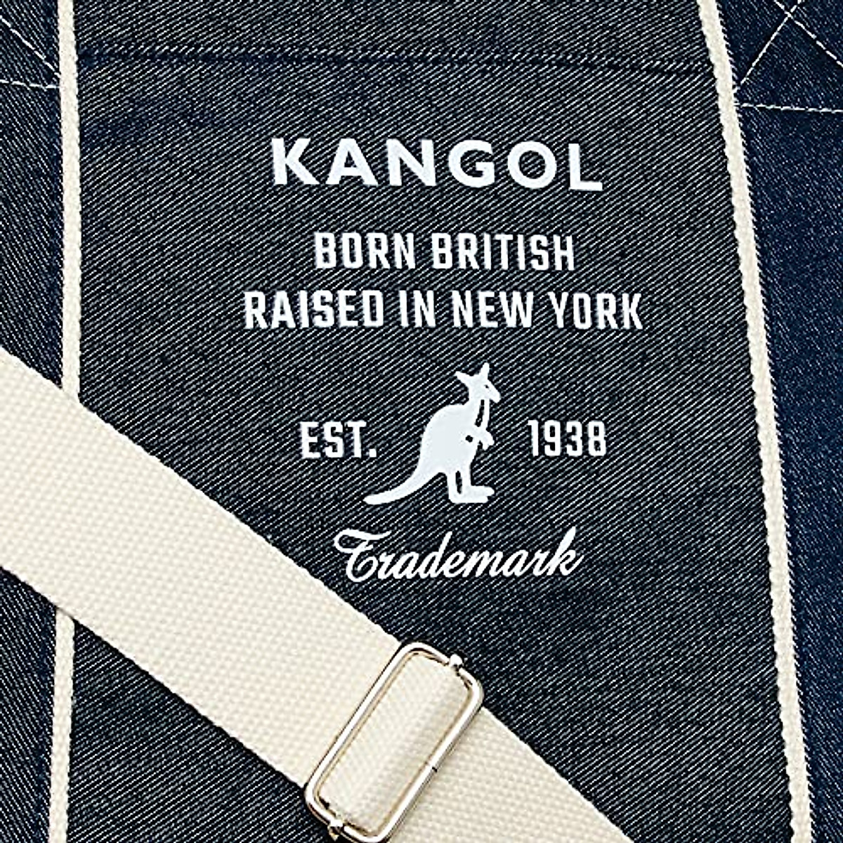 KANGOL(カンゴール) Thick Cotton Canvas 2-Way Shoulder Mother's Bag Boat Large, Navy/Denim