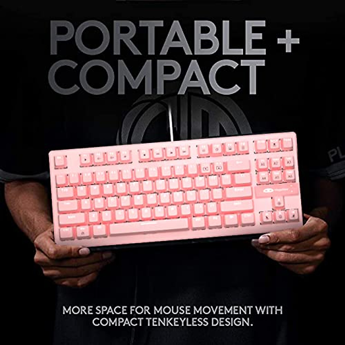 Pink Mechanical Keyboard Gamer Gaming White Backlit Wired TKL 87 Keys Gaming Keyboard with Blue Switch Keyboard for PC Gamer Computer Laptop/PS4/Xbox/MAC/Windows(Pink)