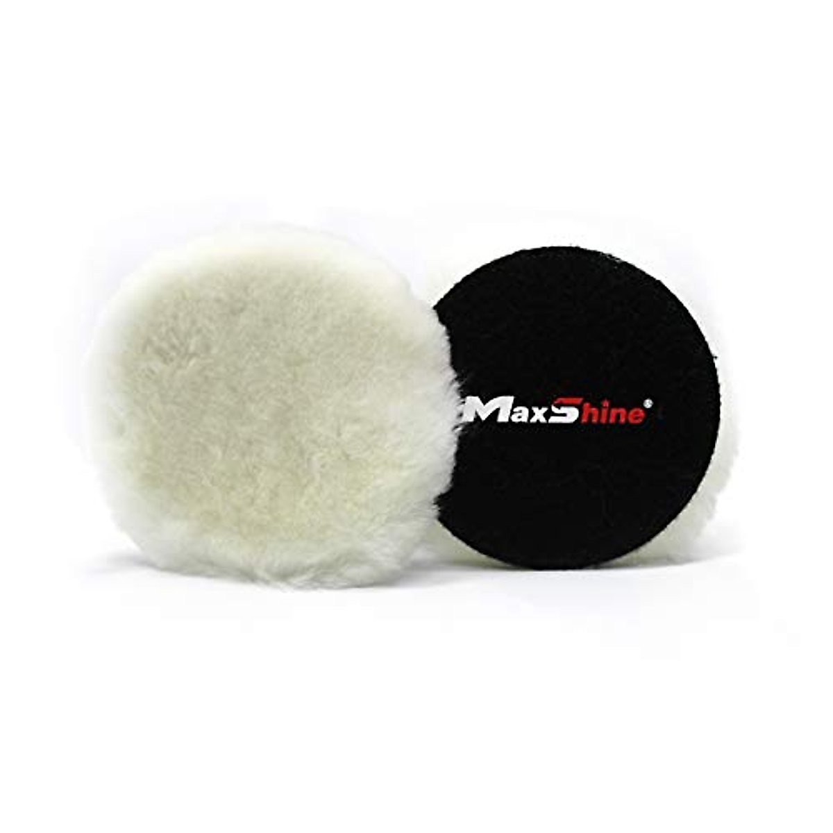 Maxshine 6” Wool Buffing Polishing Pad – Hook and Loop, Professional 100% Natural Wool Pad, Removing Scratches & Oxidation