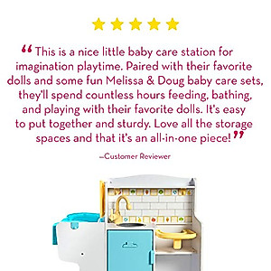 Melissa & Doug Mine to Love Baby Care Activity Center for Dolls - Kitchen, Nursery, Bathing-Changing - Pretend Play Baby Doll Accesories And Activity Center Play Set