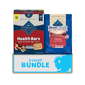 Blue Buffalo Health Bars and Dental Bones Dog Treats Variety Bundle