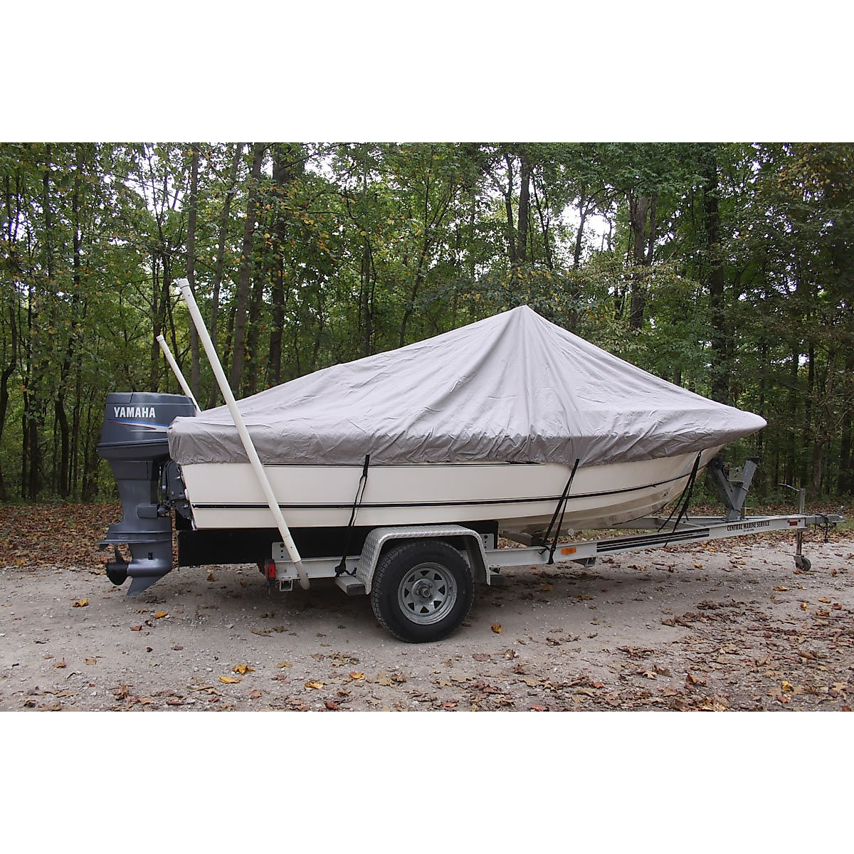 VORTEX Heavy Duty Grey/Gray Center Console Boat Cover for 15'7" - 17'6" Boat