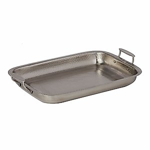 American Metalcraft THRC21 Hammered Stainless Steel Serving Pan, Rectangular, 21-Inches