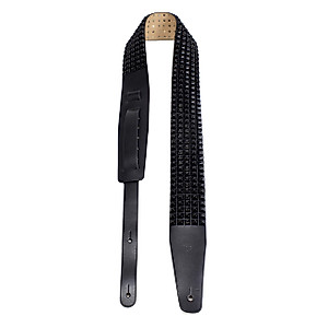 Perri's Leathers Ltd. - Studded Leather Guitar Strap - Adjustable Guitar Strap from 41” to 56″ for Electric, Acoustic, Bass Guitar - Black (P25STUD-7112)