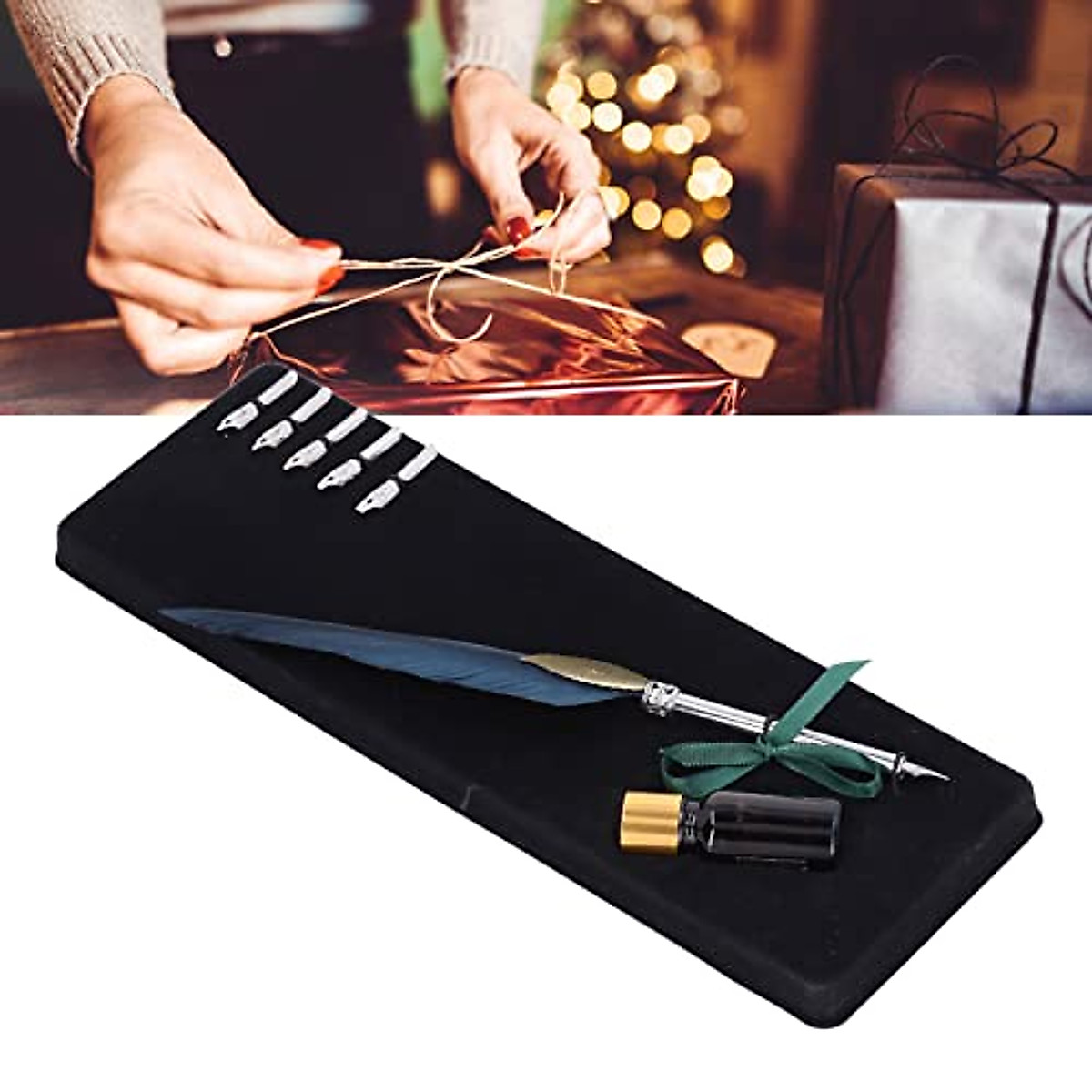 Calligraphy Pen Set Retro Delicate Texture Hollow Design Design Metal Pens with Nib for Home Office School