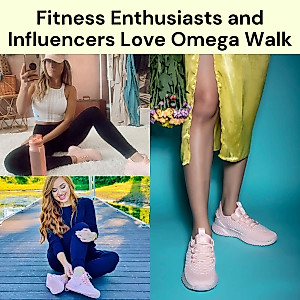 Omega Walk Women's Running Shoes | Stylish & Comfortable Walking Shoes for Women | Lightweight | Breathable | Slip-on Mesh Sneakers | Tennis Shoes | Perfect for Walking Travelling & Standing all-day