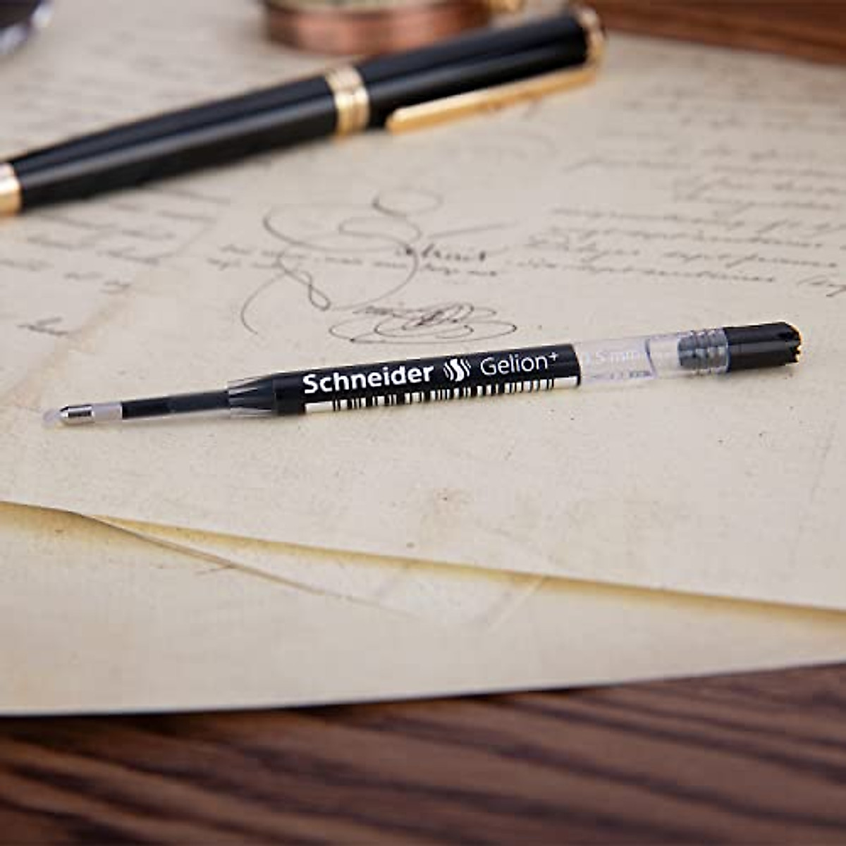 BEILUNER Luxury Ballpoint Pens,Peerless Luxury Pen with 24K Gold Trim,the Exquisite Product Detail,Schneider Pen Refill,Exquisite Leather Box-Best Pen Gift Set for Men & Women- Professional, Nice Pens