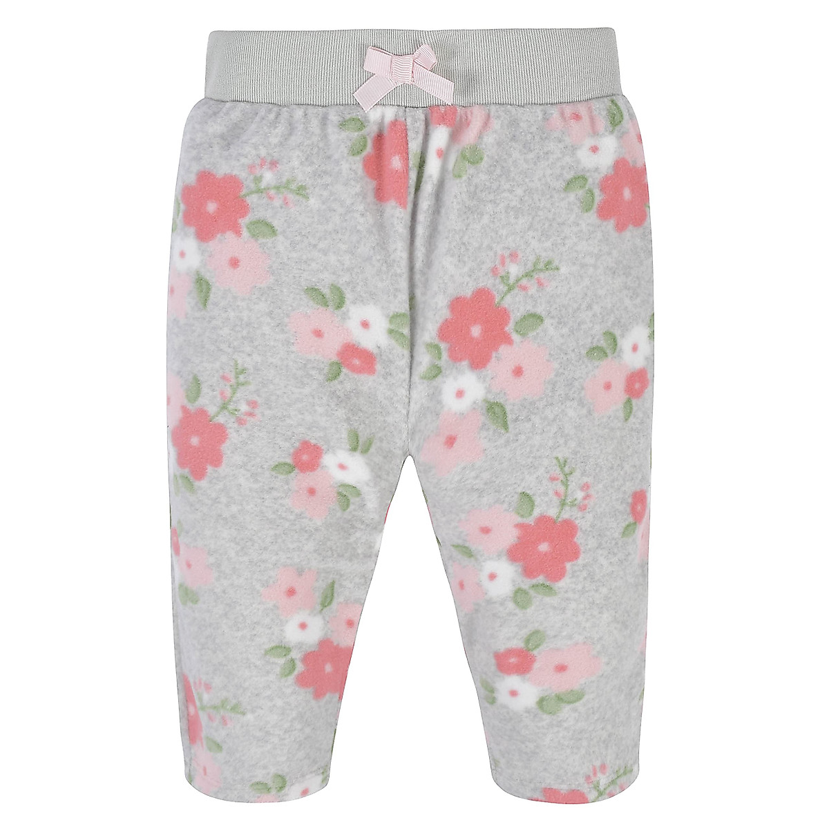 Gerber Baby Girls' 4-Pack Microfleece Pants, Floral, 18 Months