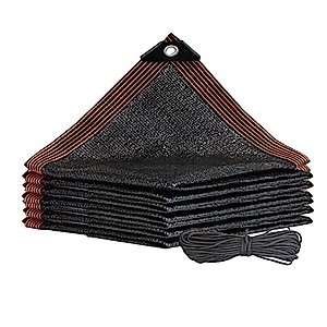 HHTHH Black Sun Mesh 80% Sunblock Shade Cloth 10ft x 6.5ft Taped Edge with Grommets UV Resistant Shade Sunblock Net Black Shade Cloth for Greenhouse, Parking, Garden Yard or Kennel