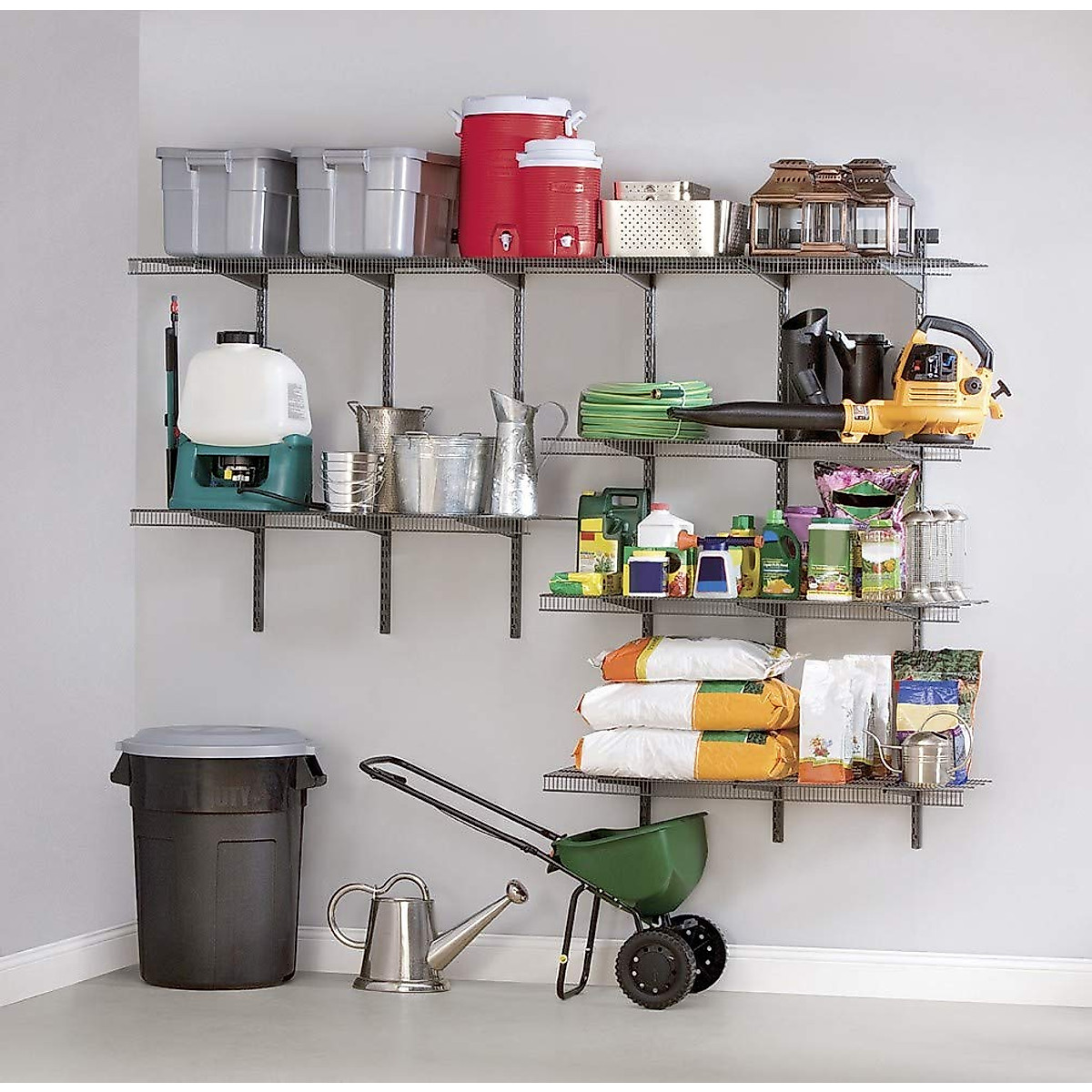 Rubbermaid FastTrack Garage Upright, 70", Gray, Direct Mount Into FastTrack Garage Rail, Garage Organization System